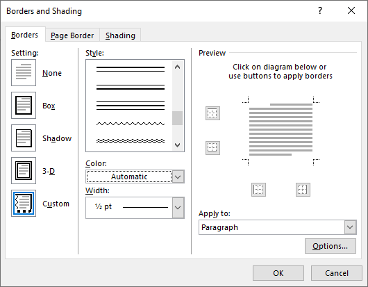 Blank Lines for Word Forms